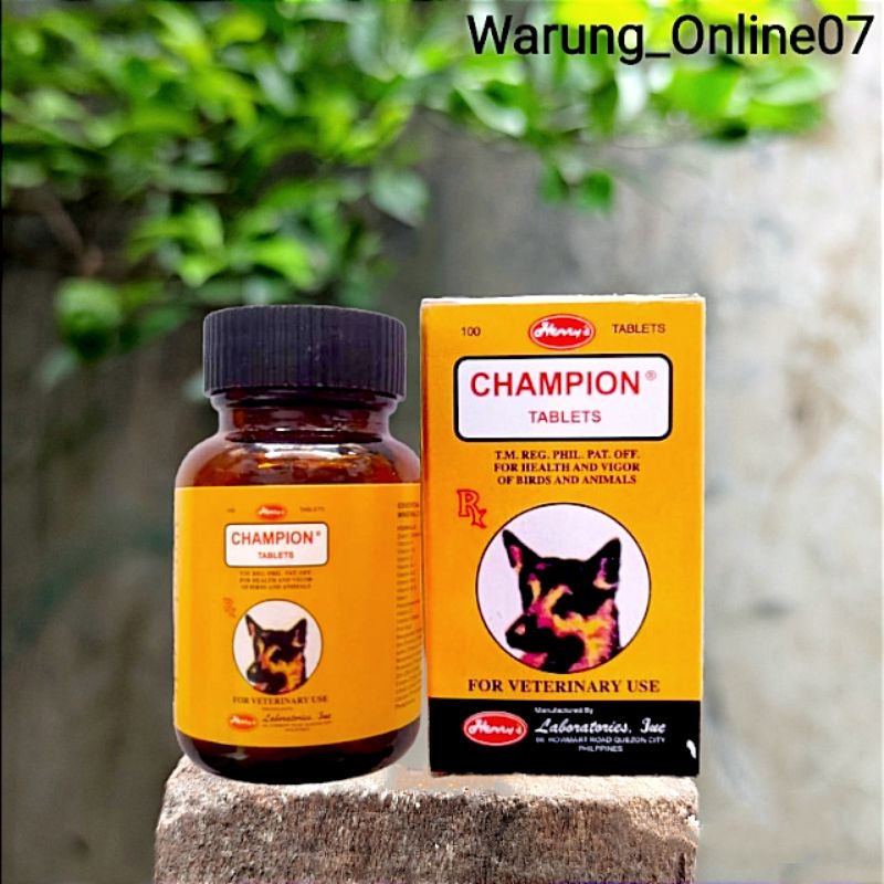Jual CHAMPION 100 Pill - Doping Rawatan Harian Champion Obat Ayam ...