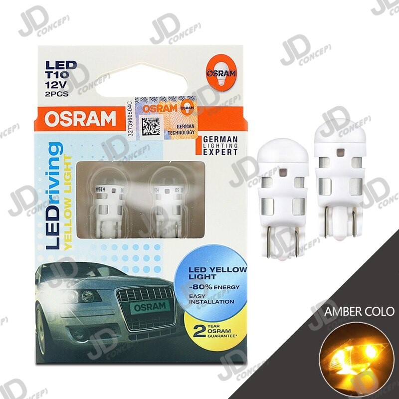 Jual OSRAM - LED T10 - W5W - KUNING - 1 WATT - 12V - LAMPU SENJA ...