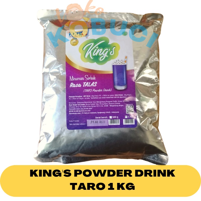 Jual Kings Powder Drink 1 kg Taro Minuman Bubuk Instant Verlin Lenora ...