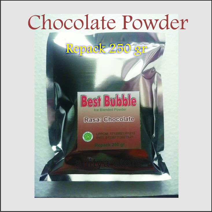 Jual CHOCOLATE POWDER BEST BUBBLE - REPACK 250 GR | Shopee Indonesia