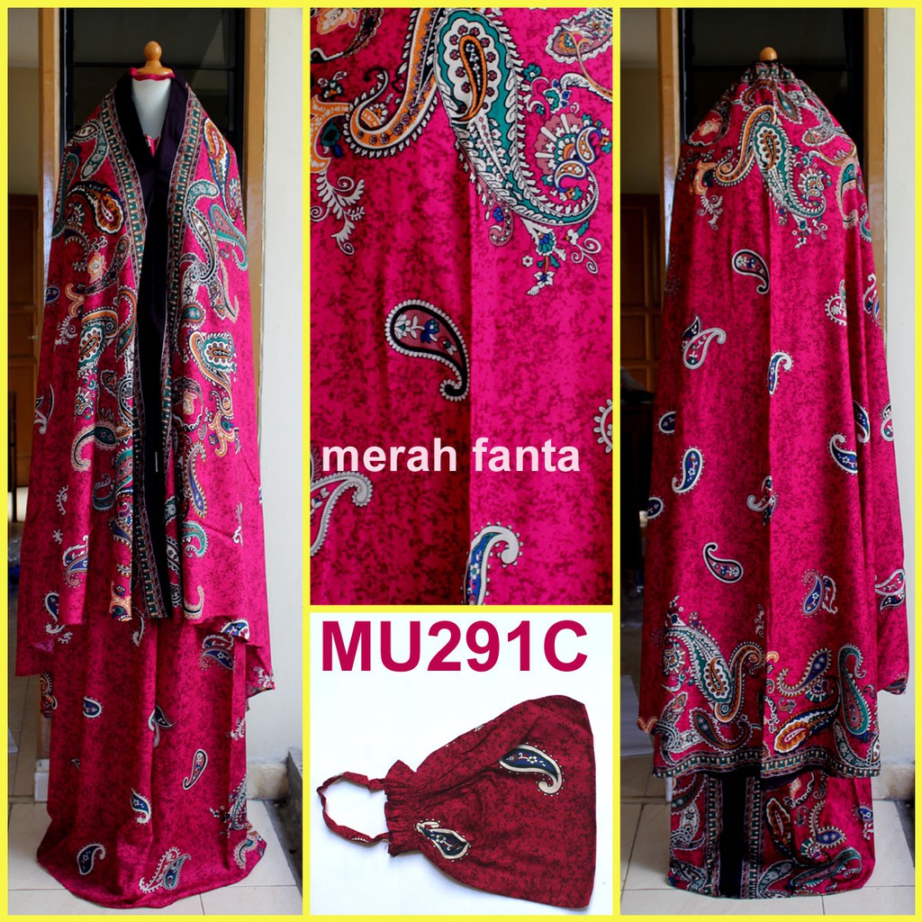 Jual JUAL Mukena Bali MU291C (Warna: Merah Fanta) | Shopee Indonesia