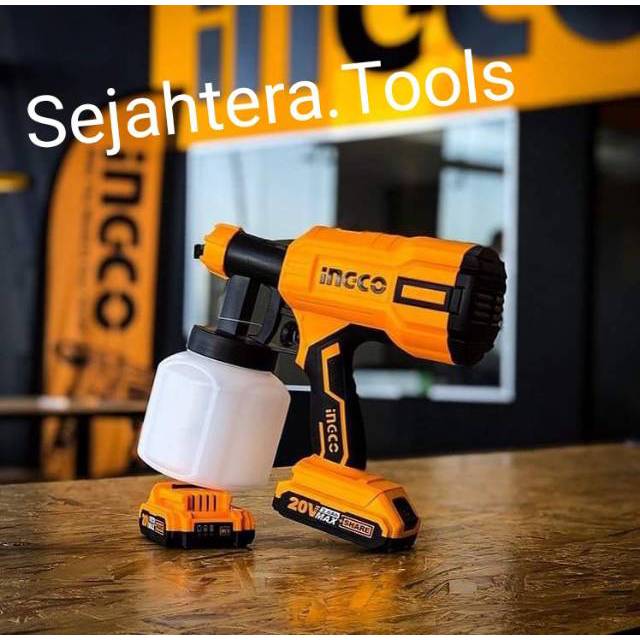 Jual CSGLI2001 SPRAY GUN LISTRIK BATERAI CORDLESS SEMPROTAN ANGIN CAT ...