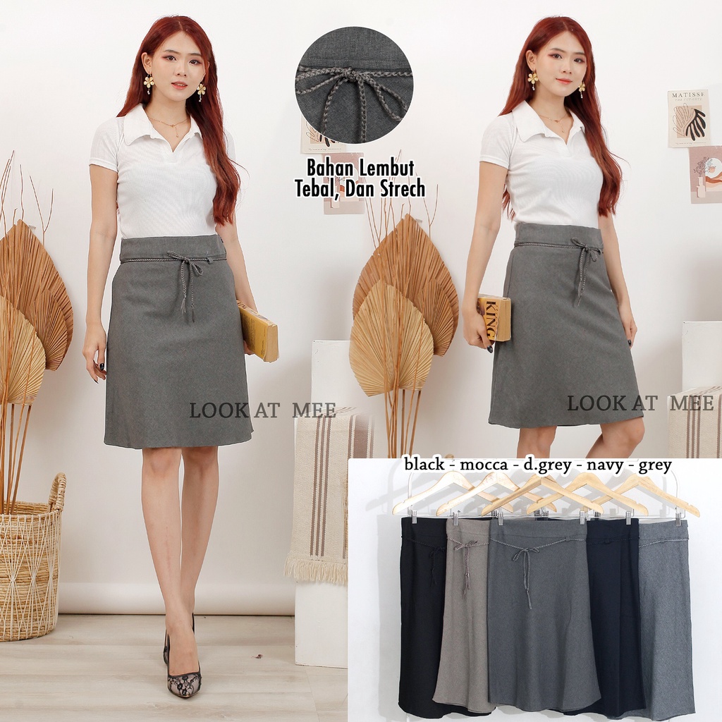 Jual Rok Kerja a line elegan Pendek 3/4 Premium Quality bahan tebal ...