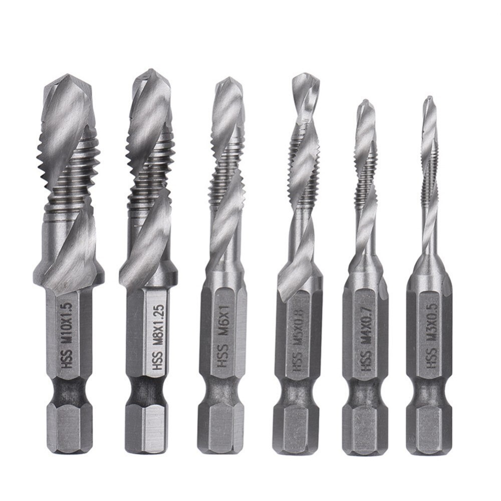 Jual 1pcs M3-M10 Hex Shank Drill Bit HSS Screw Tap Drill Bits Hss Taps ...