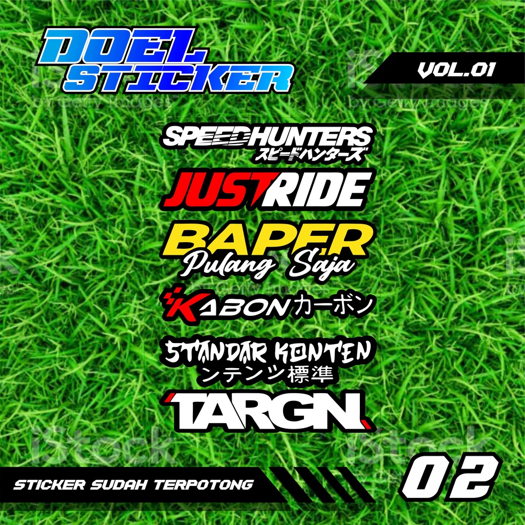 Jual Sticker Racing Vinyl Pack Print & Cut Sticker Motor Doel VOL.1 ...