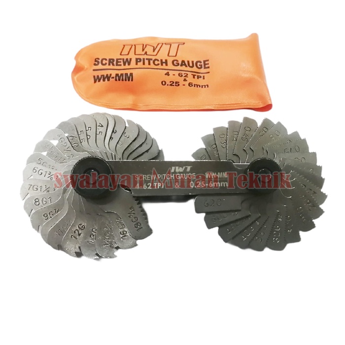 Jual IWT Screw Pitch Gauge 4-62 TPI Alat Ukur Mal Drat Baut Suri Ulir ...