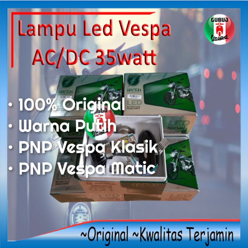 Jual Aksesoris Vespa Lampu Led Vespa Putih Ac Dc 35 Watt Vespa VBB ...