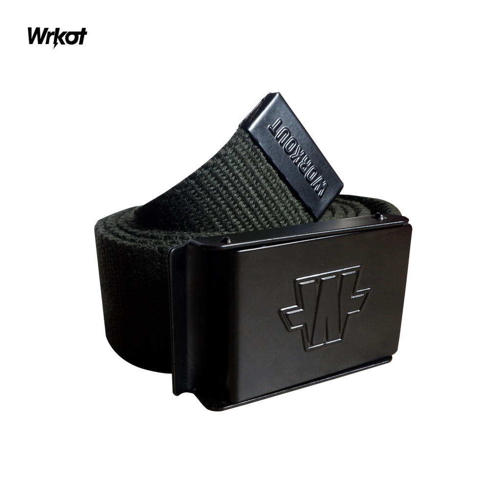 Jual Workout Streetwear Ikat Pinggang Hijau Army Cotton Wabbing Belt ...