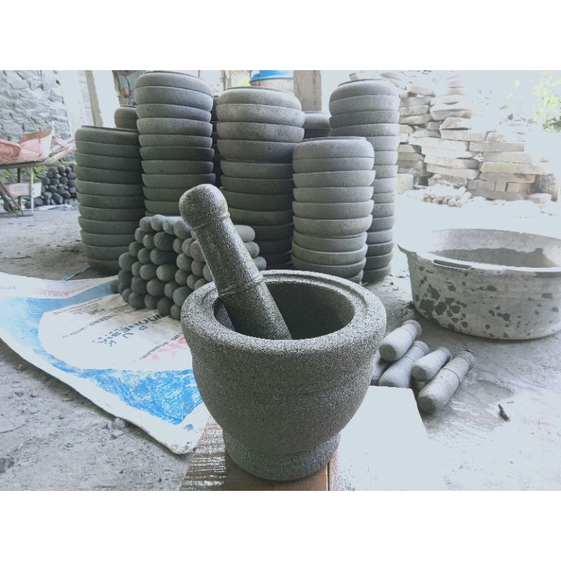 Jual lumpang plus alu batu asli magelang 22cm | Shopee Indonesia