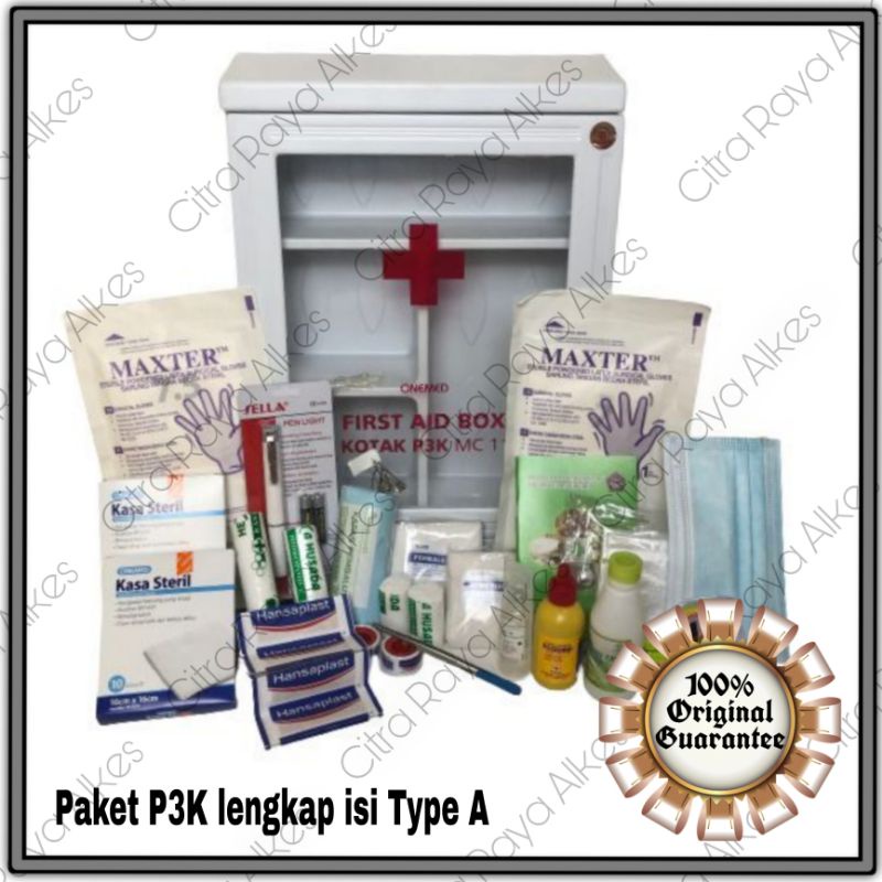Jual Paket Kotak P3K Dinding Lengkap Type A/Type B/Type C Sesuai Dengan Permenaker | Shopee ...