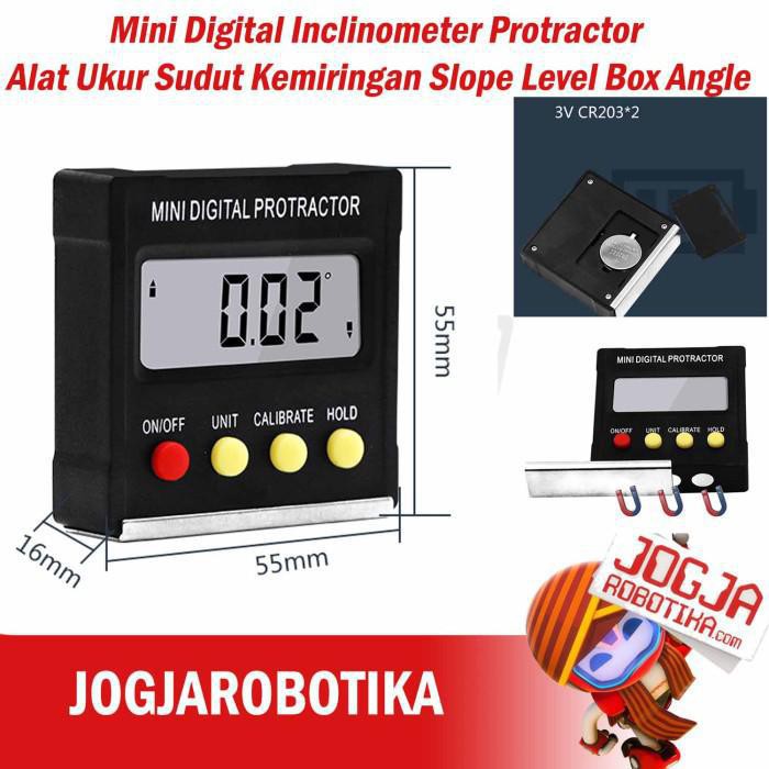 Jual Mini Inclinometer Protractor Digital Kemiringan Slope Level Box ...