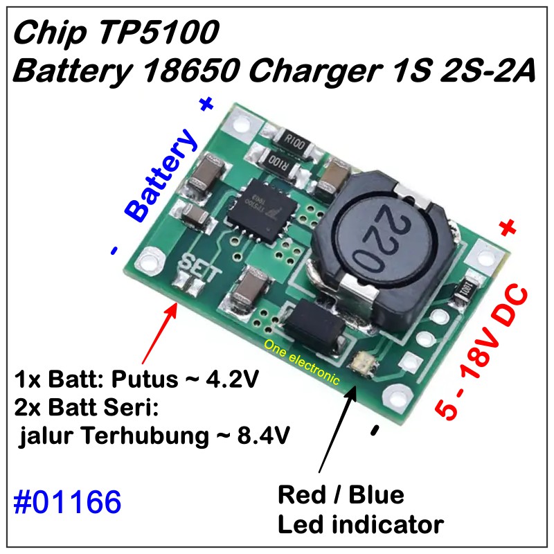 Jual Module Charger TP5100 2A Lithium Battery Charging 1s 2s Batere 18650 | Shopee Indonesia