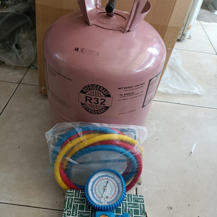Jual Paket isi freon AC R32 isi 1 kilo tinggal pakai | Shopee Indonesia