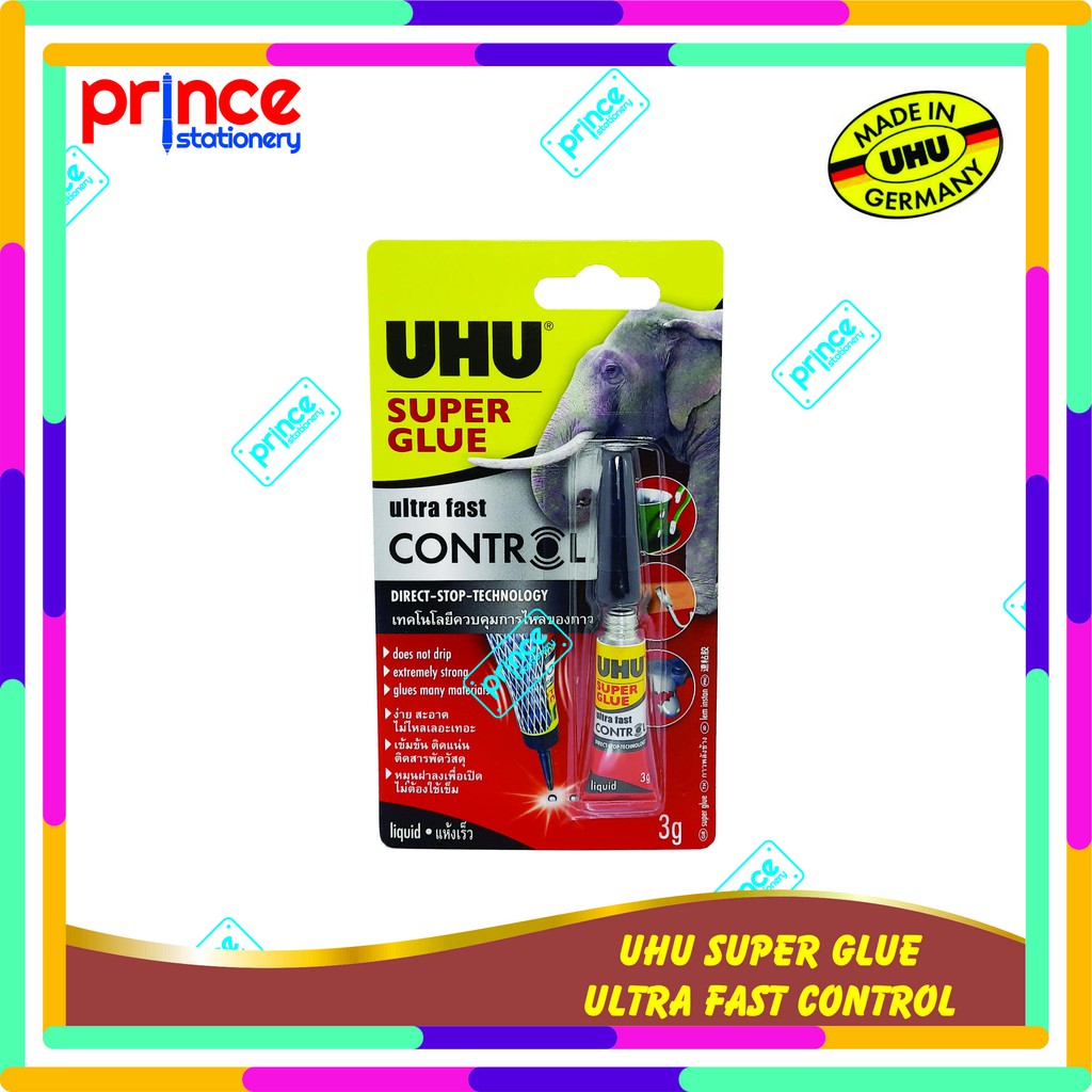 Jual LEM UHU SUPER GLUE ULTRA FAST CONTROL 3 GR | Shopee Indonesia