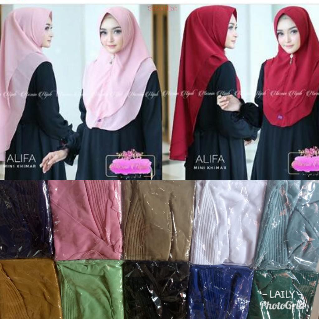 Jual Jilbab 2 Layer Standart / Hijab 2 Layer / Jilbab Dua Layer / 2 ...