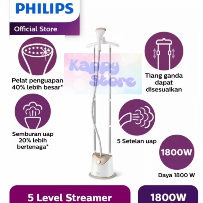 Jual Philips Easy Touch Garment Steamer Setrika Uap Berdiri GC-488 ...