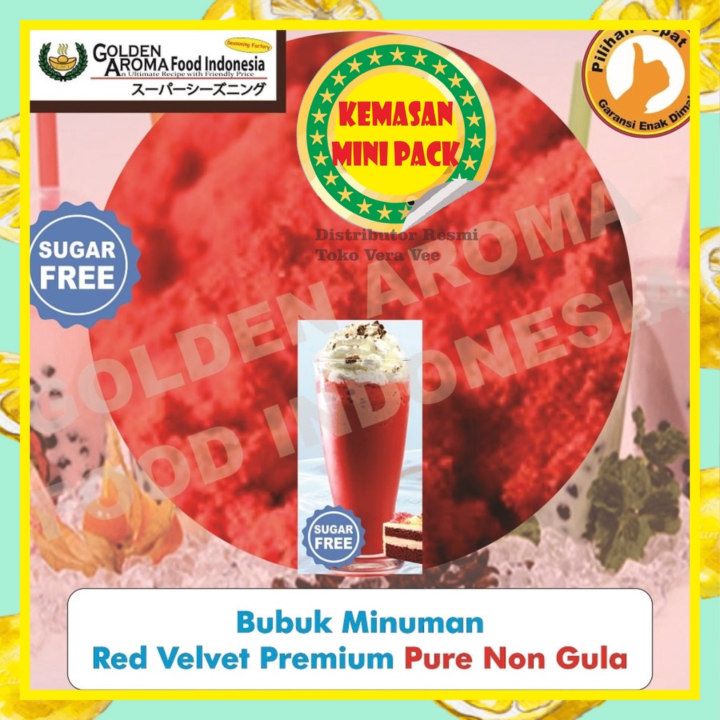 Jual Bubuk Minuman Rasa Red Velvet Premium Non Gula 50Gr Minuman Powder ...