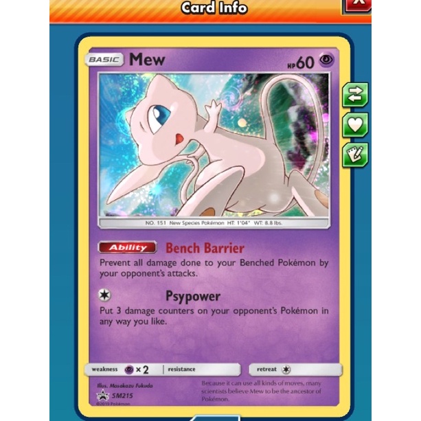 Jual Mew Pokemon TCG Online Card | Shopee Indonesia