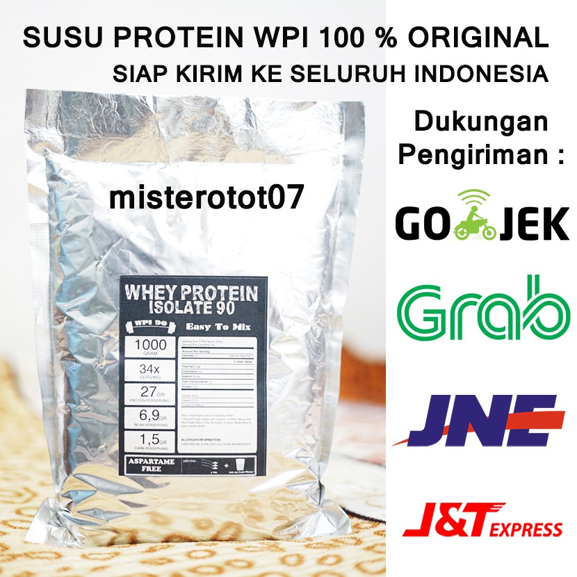 Jual WPI 90 Whey Protein Isolate 90 1KG / wpi susu protein / fitness ...