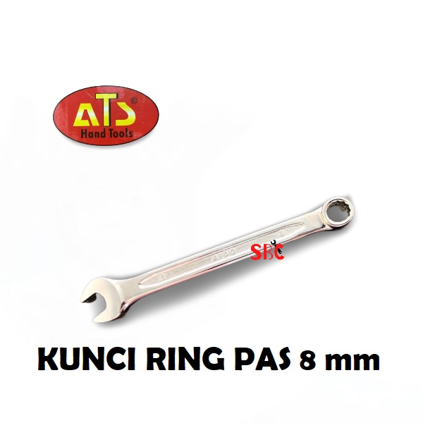 Jual ATS Kunci Ring Pas Ringpas Combination Wrench 8 mm | Shopee Indonesia