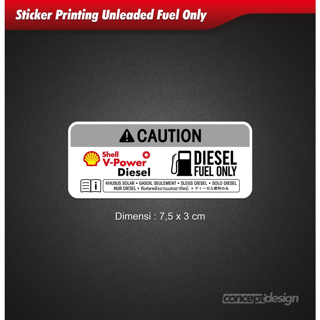 Jual Sticker Printing Unleaded Fuel Only | Shopee Indonesia