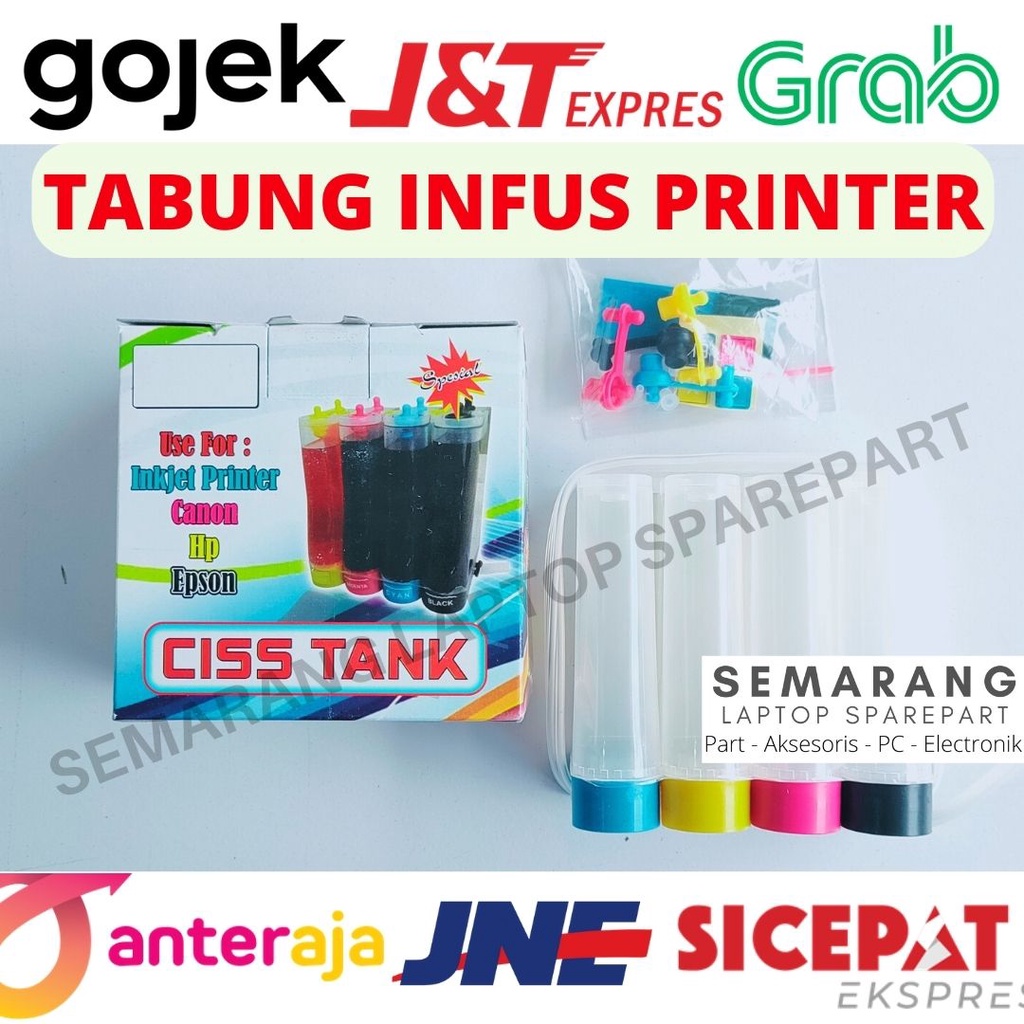 Jual TABUNG INFUS PRINTER 4 WARNA 100ml Refill Print Tinta Ink Tank ...