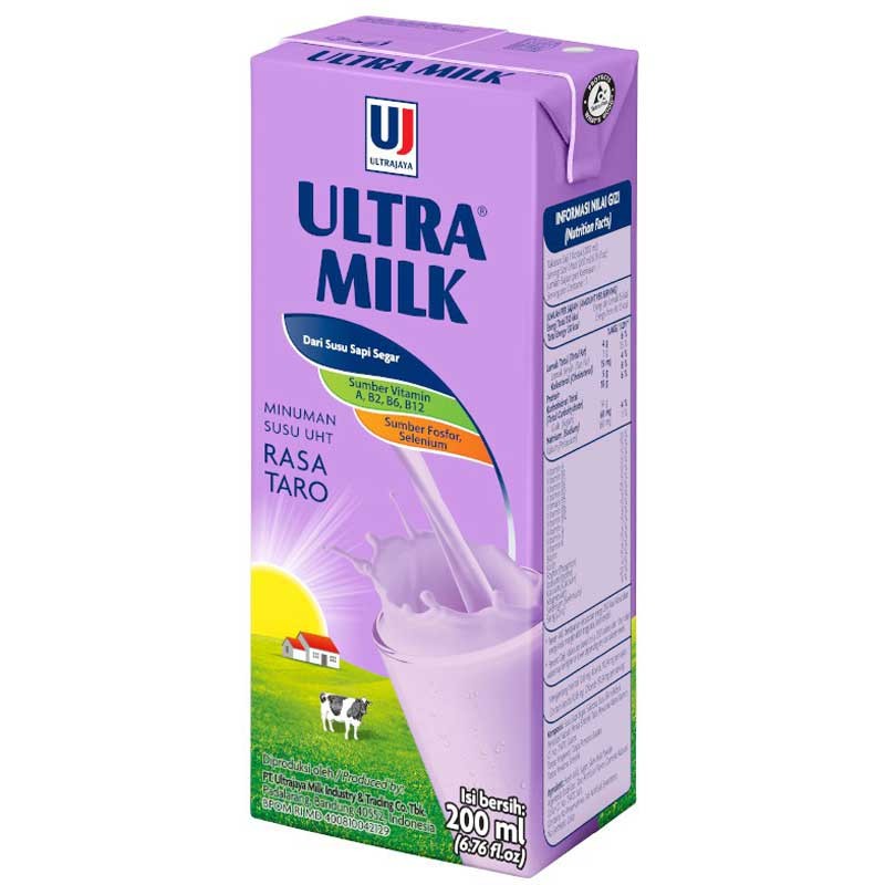 Jual Ultra Milk Susu UHT Rasa Taro 200 ml | Shopee Indonesia