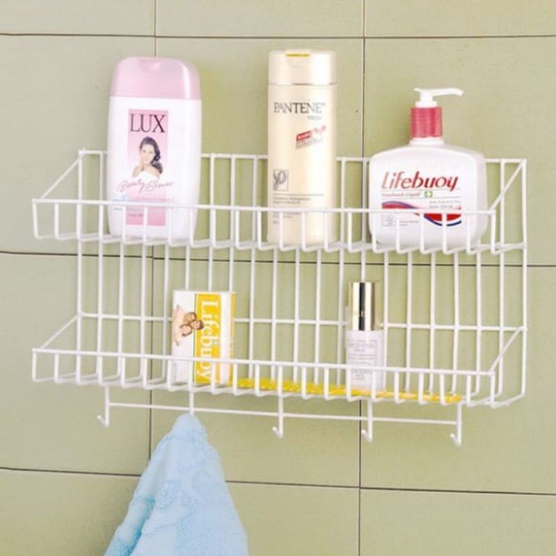 Jual Rak Shampoo Susun 2/Rak Kamar Mandi Besi | Shopee Indonesia
