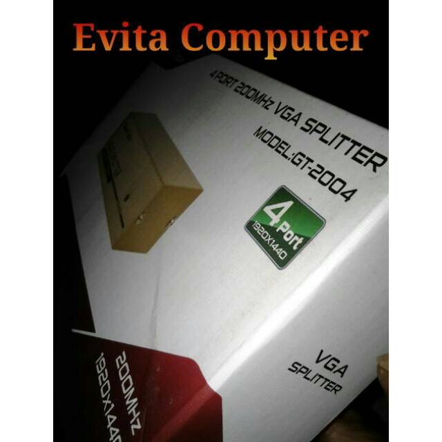 Jual Video VGA Splitter atau Switch Automatis 1 - 4 Port GT2004 Gain ...