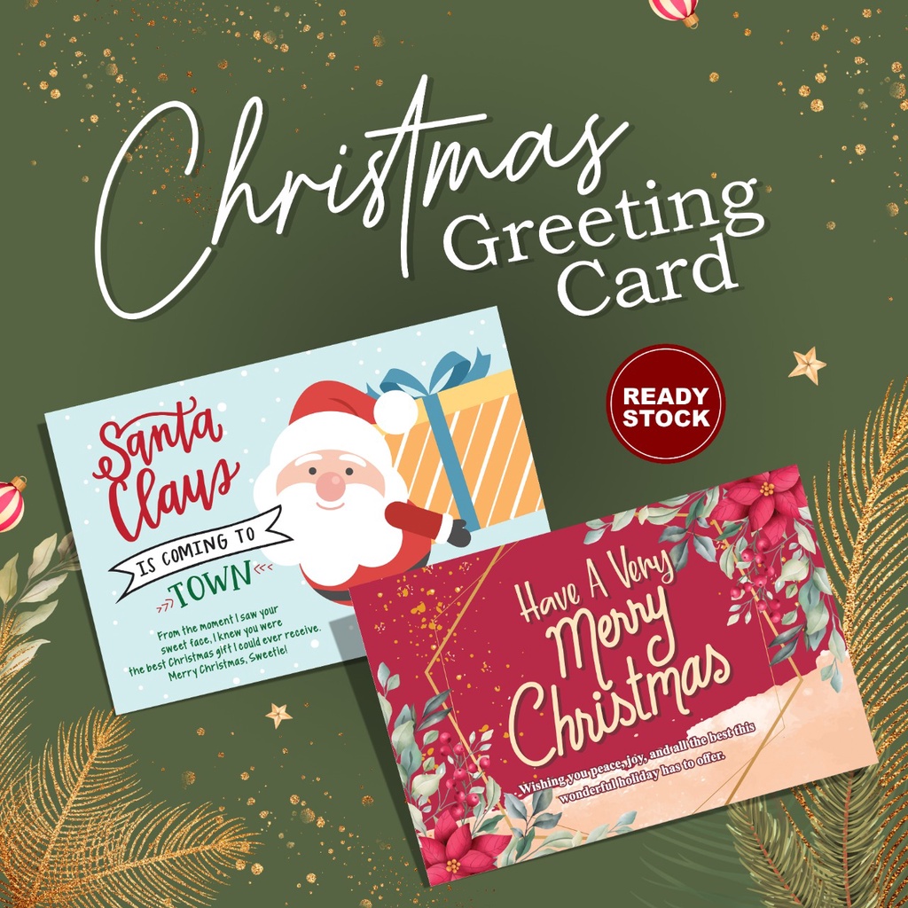 Jual Ready stock!! , kartu ucapan natal Greeting card christmas, card ...