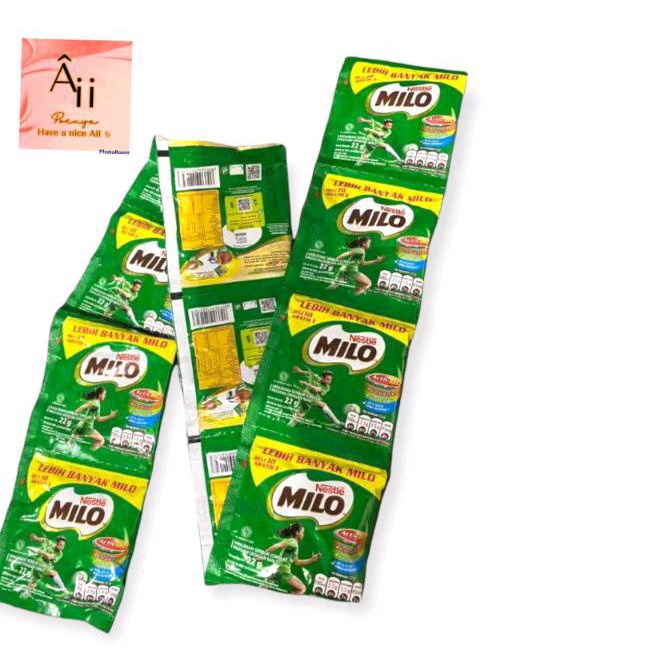 Jual ecer ½ renteng Milo sachet 22gr 5sachet dengan kebaikan malt susu ...
