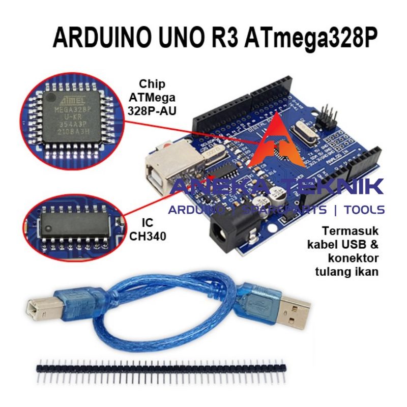 Jual Arduinno UNO R3 ATMega328P Development Board - UNO R3 | Shopee ...