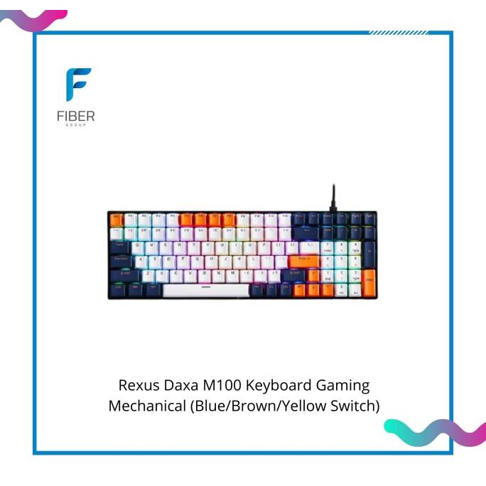 Jual REXUS DAXA M100 KEYBOARD GAMING MECHANICAL (BLUE/BROWN/YELLOW ...