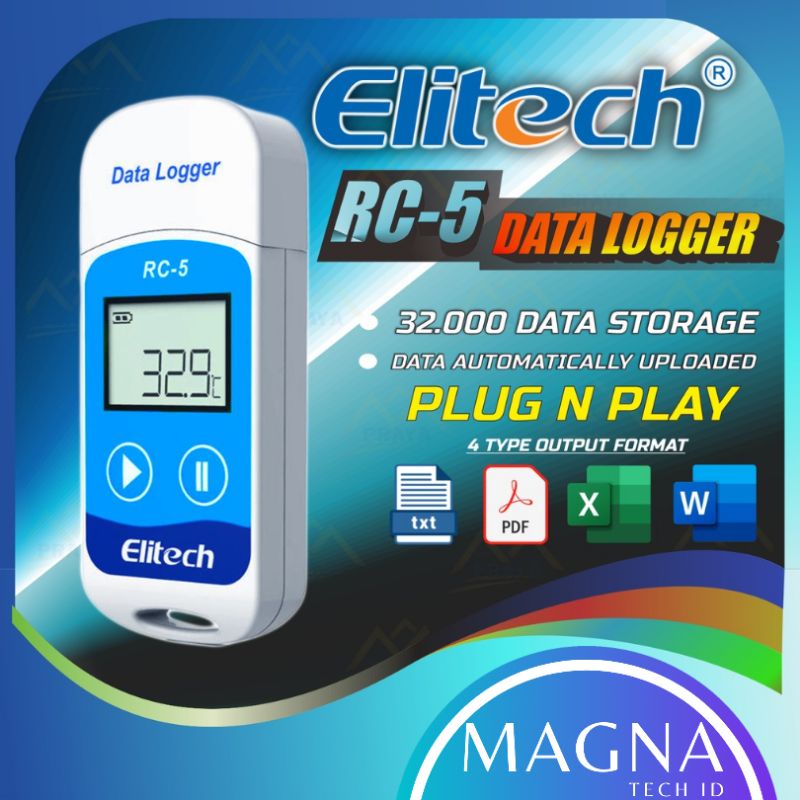 Jual Elitech RC5 Temperature Data Logger Monitor USB Perekam Suhu RC-5 ...