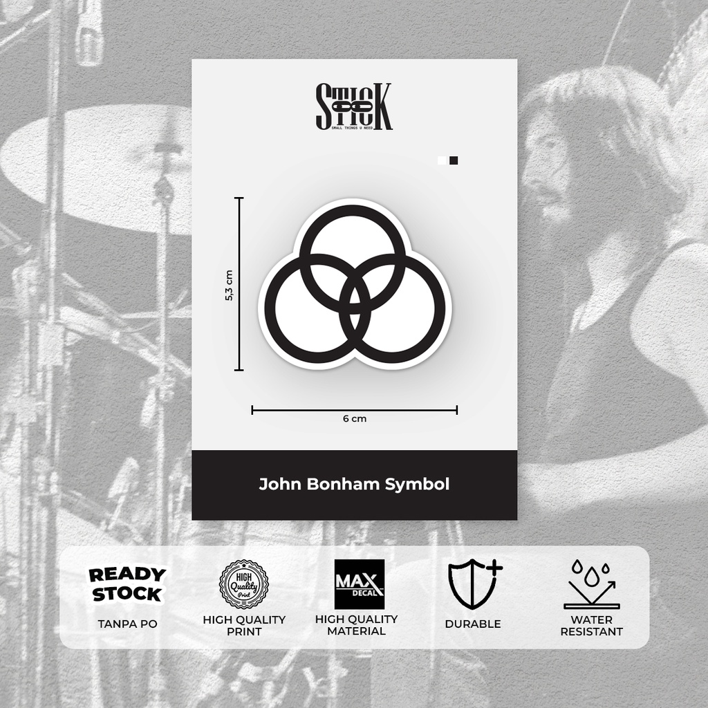 Jual Led Zeppelin - John Bonham's Symbol Sticker | Shopee Indonesia