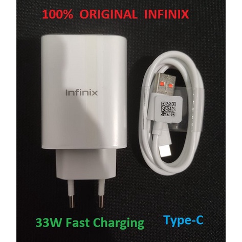 Jual INFINIX Charger U330XEA 33W Fast Charging + Type-C Cable Original ...