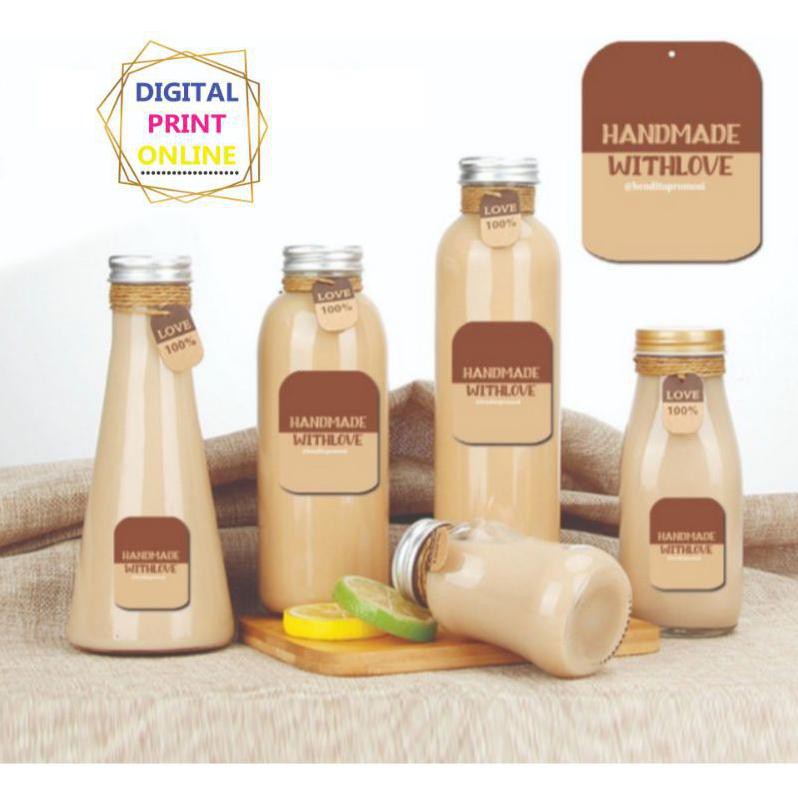 Jual Sticker label handmade sticker label packing kardus box botol ...