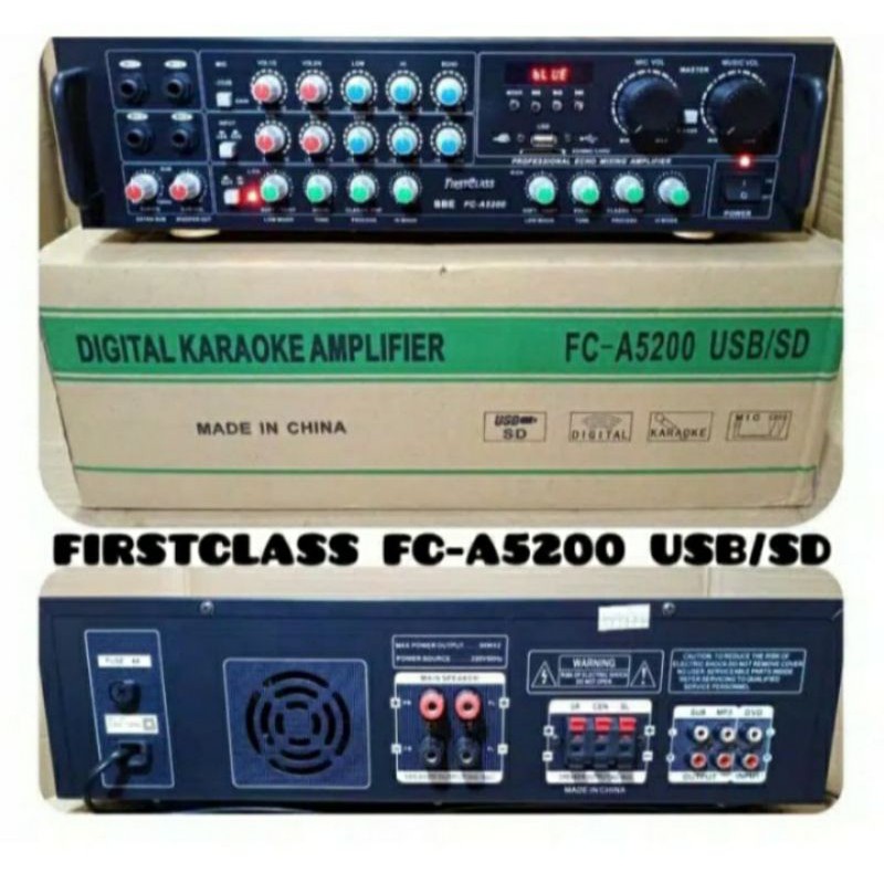 Jual DIGITAL KARAOKE AMPLIFIER AMPLI FIRST CLASS FC A5200 USB SD ...