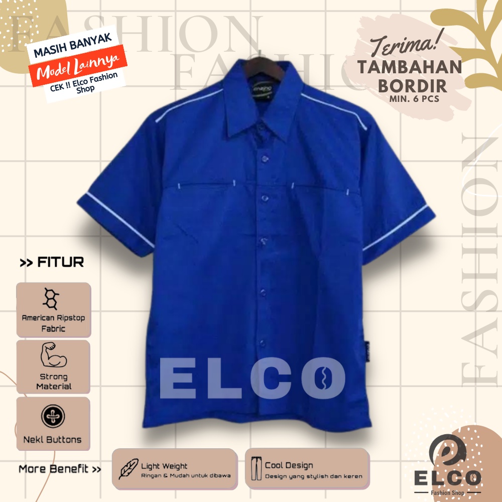 Jual Baju kerja seragam kerja baju pdh biru list putih 01 kemeja ...