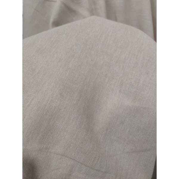 Jual BAHAN KAIN LINEN CREAM POLOS/KATUN LINEN | Shopee Indonesia
