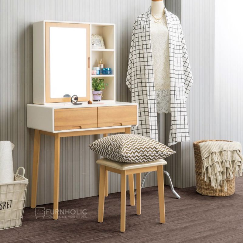 Jual meja rias minimalis modern free kursi | Shopee Indonesia