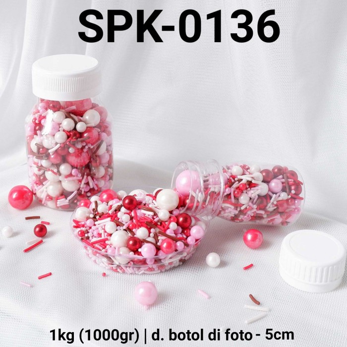 Jual SPK-0136 Sprinkles sprinkle sprinkel 1kg 1 kg mutiara meses mix ...