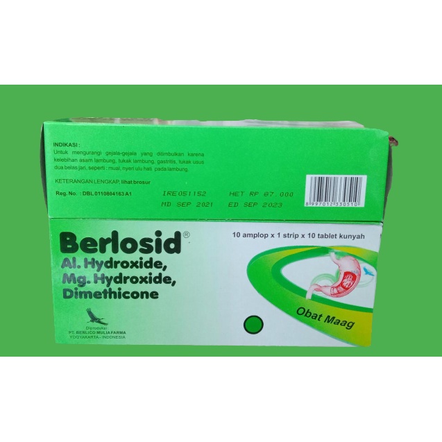 Jual BERLOSID KAPLET PER BOX ISI 10 STRIP (OBAT MAAG) | Shopee Indonesia