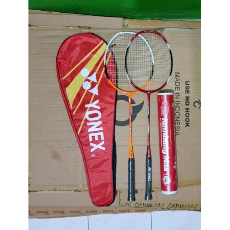 Jual Raket Badminton Paket Komplit isi 2 bonus tas & grip handuk ...