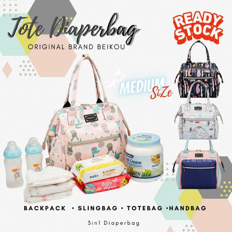 Jual TAS DIAPER BAG 3IN1 BRAND BEIKOU (TAS BAYI ORIGINAL BRAND BEIKOU ...
