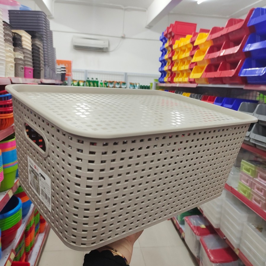 Jual Keranjang viera TMS 20-011 storage basket tutup 11 liter | Shopee ...