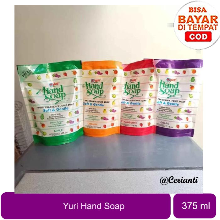 Jual [REFILL] [375ML] [BPOM] YURI Hand Soap 375ML - Handwash Sabun cuci ...