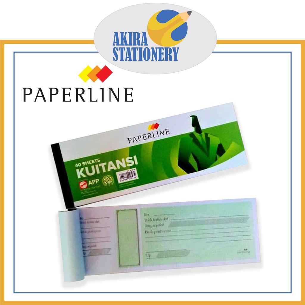 Jual Buku Kuitansi PAPERLINE Kecil isi 40 / Bukti Pembayaran Kwitansi Mini KT 40 M / PPL KT40M ...