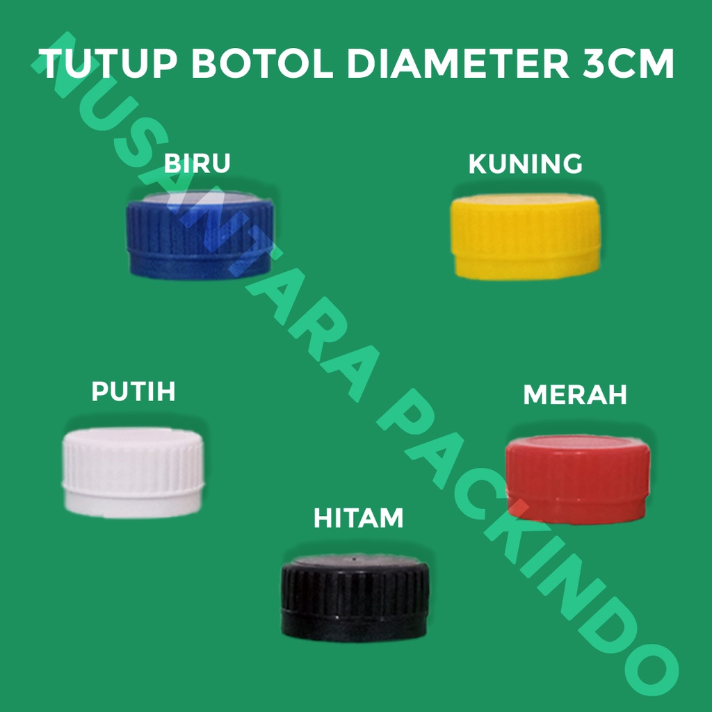 Jual Tutup Botol Warna Diameter 3cm (100 PCS) | Shopee Indonesia