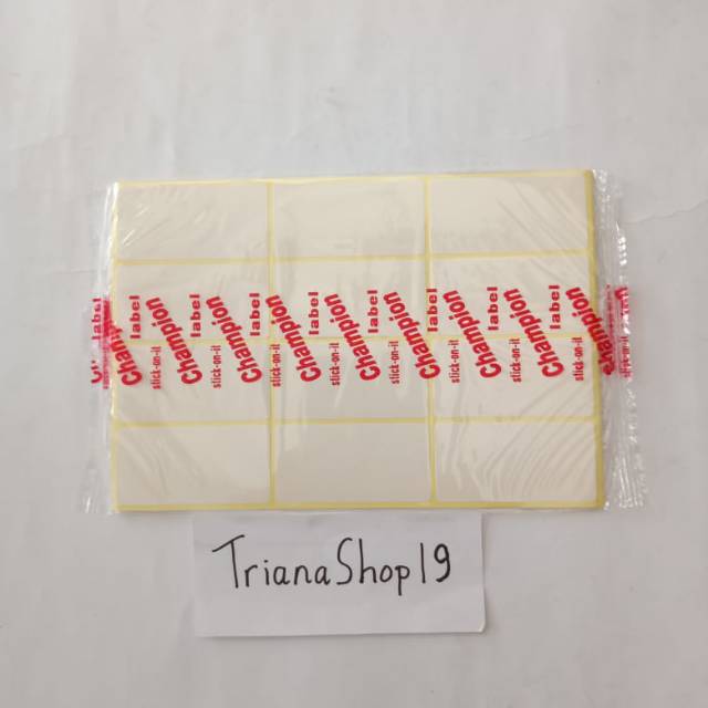 Jual Sticker Label Nama/Harga/Undangan Isi 10 Lembar Champion No 103 ...